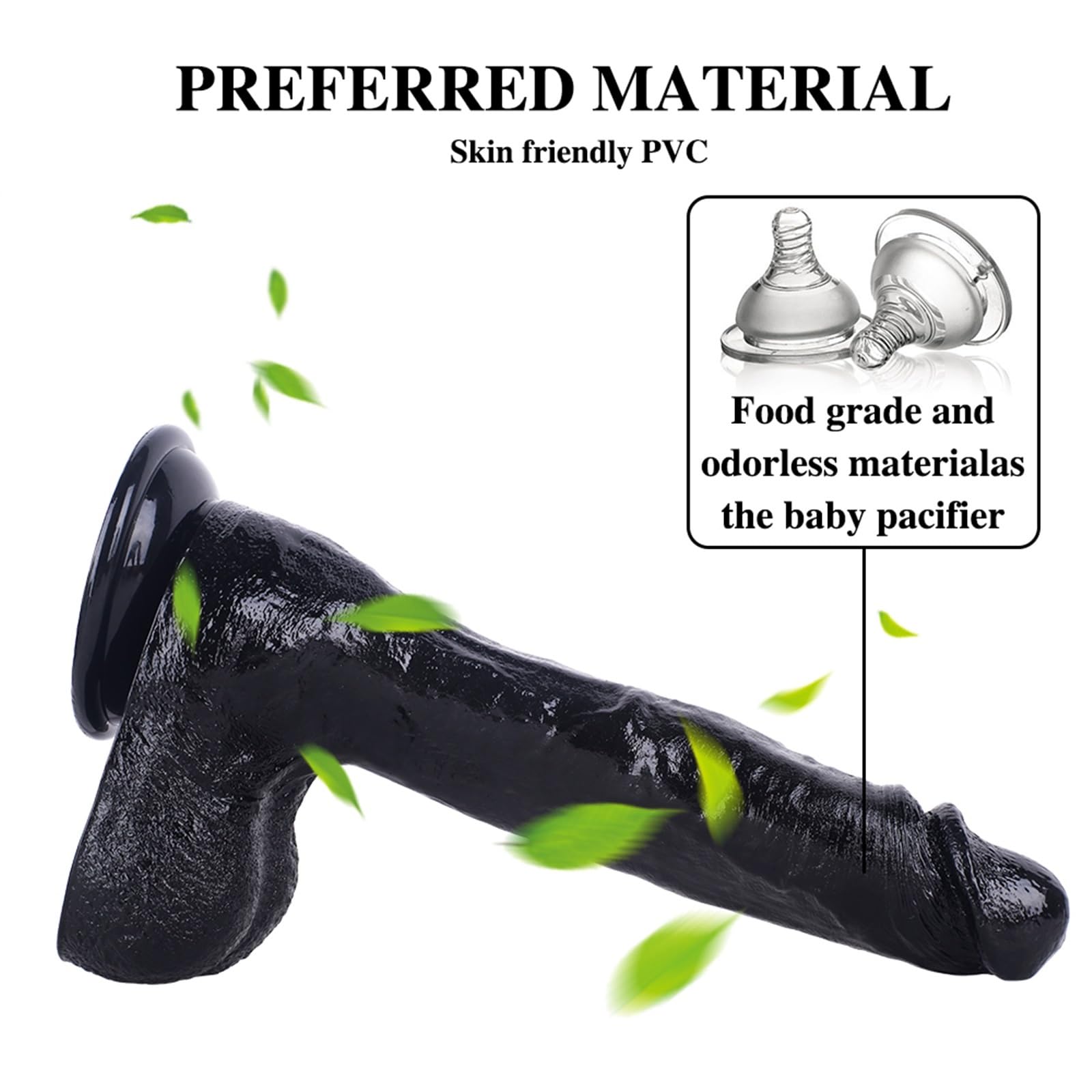 Dildo Realistic Huge Silicone Dildo with Powerful Suction Cup for Hands-Free Play, Realistic Penis for G-Spot Stimulation Dildo Anal Sex Toy