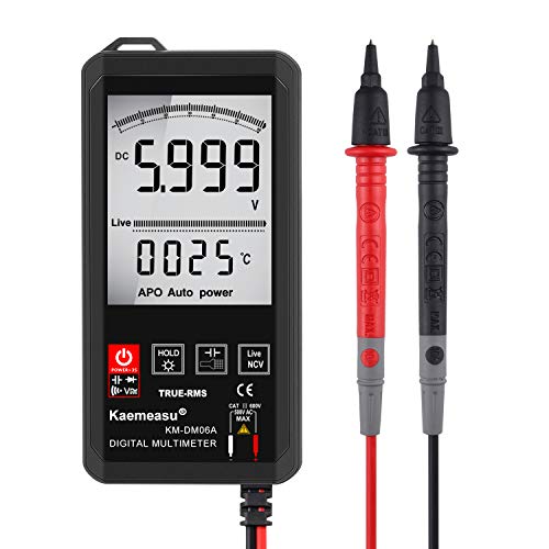 Kaemeasu Big Screen Auto Recognition Smart Mini Touch Digital Multimeter Ultra-Thin Pocket Electronic Repair Tools KM-DM06A