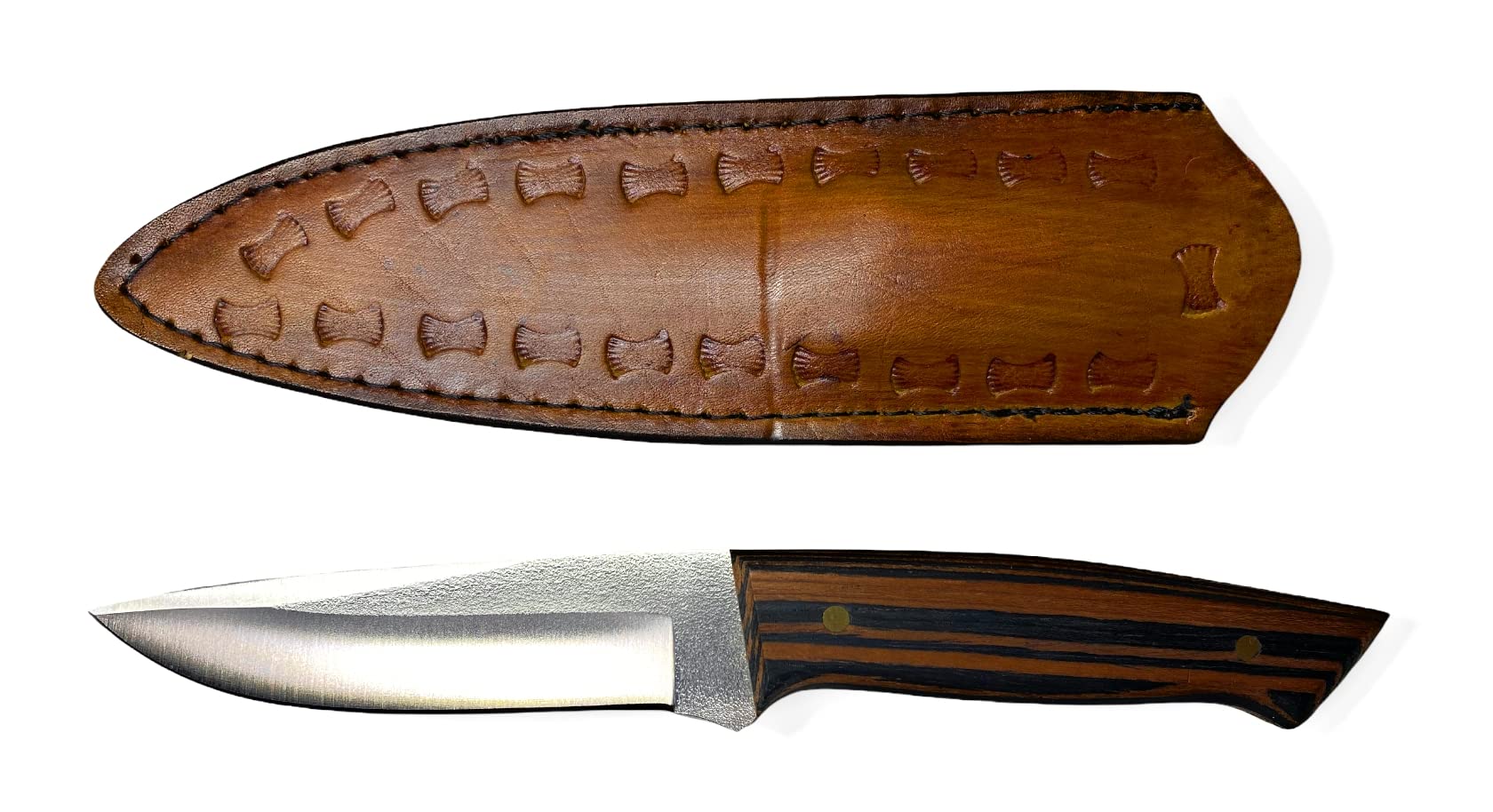 Handmade Tactical Knife Stainless Steel Survival Knife for Hunting and Camping- Fixed Blade Knives with Ebony Wood