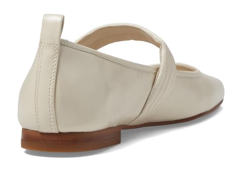 Dolce Vita Women's ARORA Ballet Flat, Ivory Crinkle Patent, 8.5