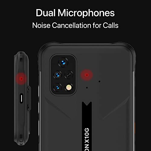 UMIDIGI Bison X10G Rugged Smartphone, NFC, T-Mobile, 4+64G, Rugged Cell Phone Unlocked, IP68/IP69K Waterproof, Android 11, 6.53" FHD Screen, 6150mAh Battery, 4G Dual SIM