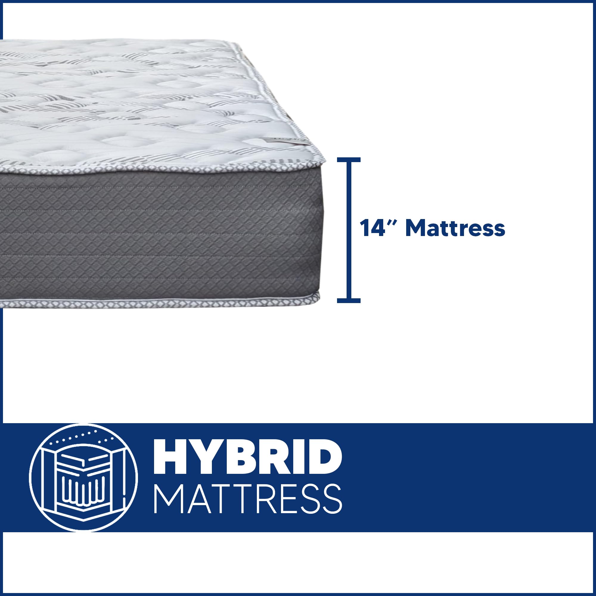 Treaton 14-Inch Firm Double Sided Tight top Innerspring Mattress, Twin, Mink