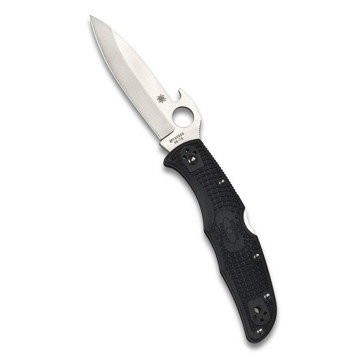 Spyderco Endura 4 Signature Knife with 3.80" VG-10 Steel Blade with Emerson Opener and FRN Handle - PlainEdge - C10PGYW