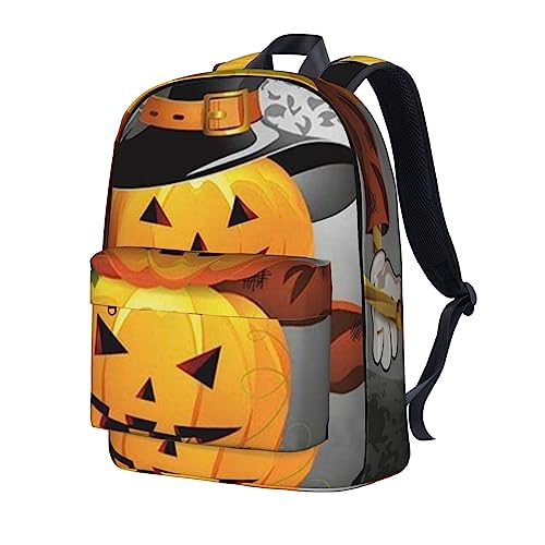 Halloween Pumpkins Printed Travel Laptop Backpack Computer Bag Business Backpack Work Bag