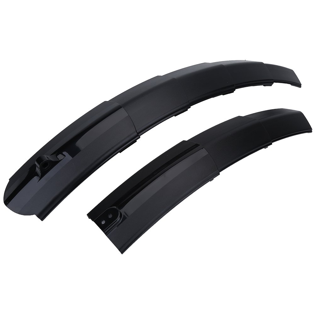 Dilwe Mudguard Fenders Set, Retractile Road Mountain Tyre Mud Guards with LED Taillight for Most Mountain Bike (Black)