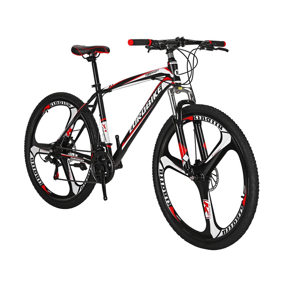 EUROBIKE 27.5inch Mountain Bikes 3 Spoke Mag Wheel (X1 Black-red)