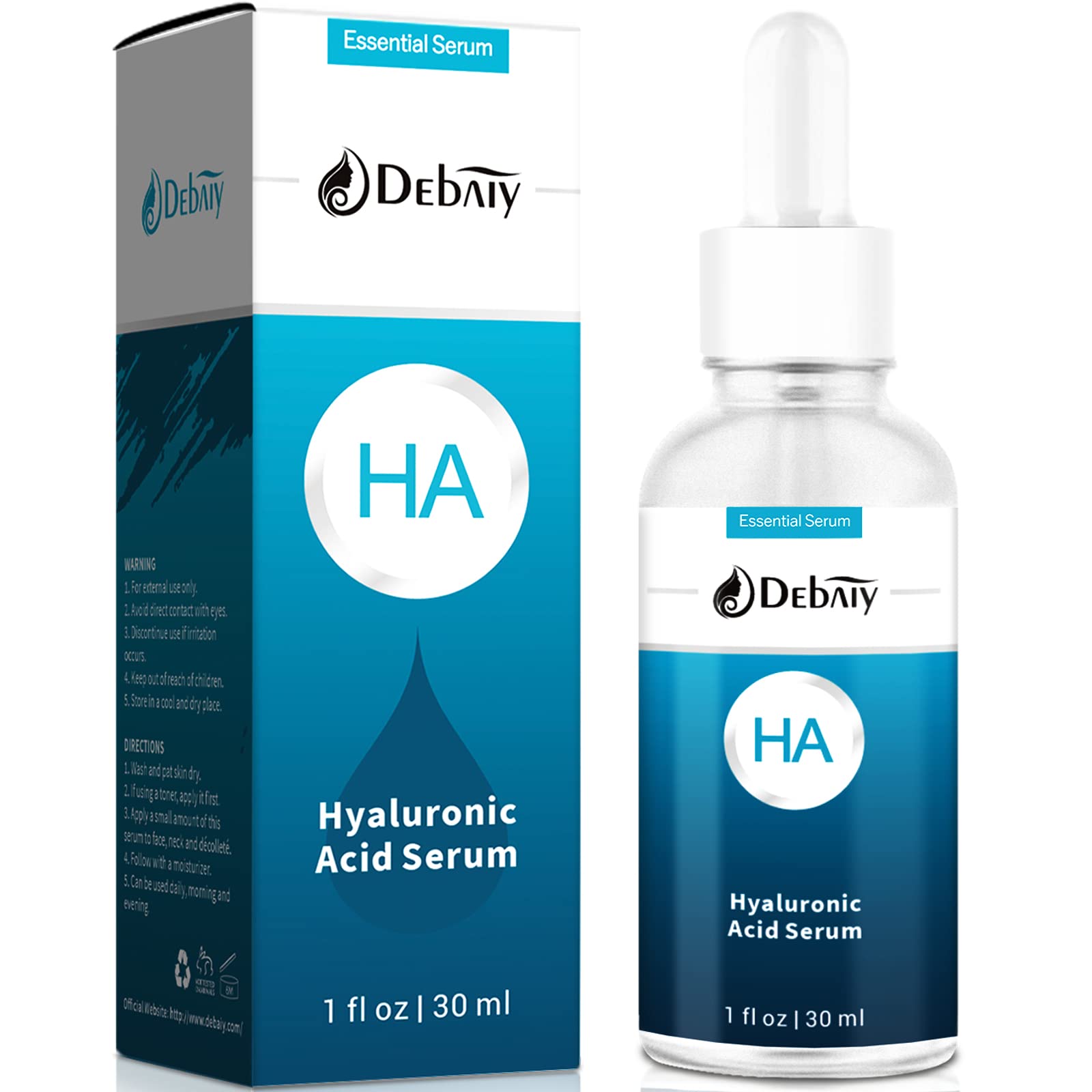 Hyaluronic Acid Serum for Face Moisturizer Anti-Aging Serums (3Pack 1Fl Oz/30ml)