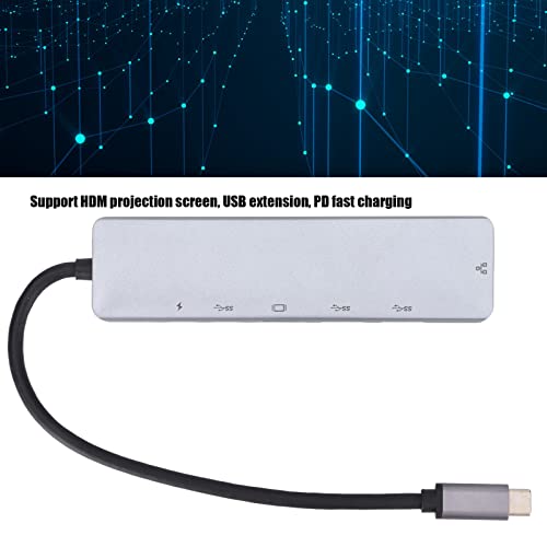 USB C Hub, Aluminium Alloy Material USB C Multiport Adapter for Laptop