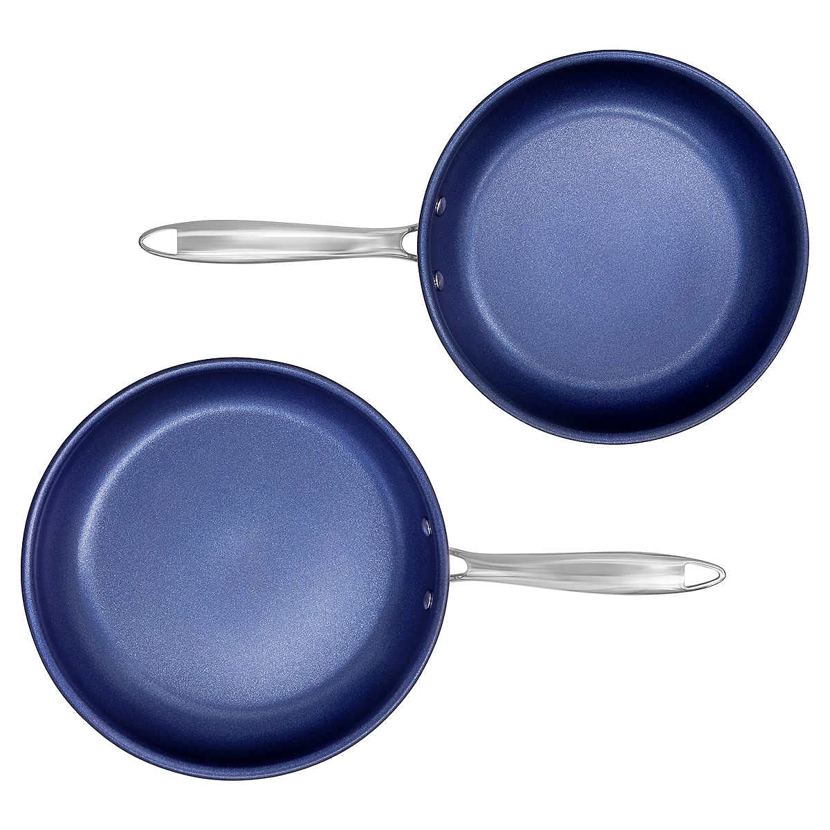 Granitestone Stainless Steel Tri-Ply Non-Stick Saute Pans, 2-Piece Set