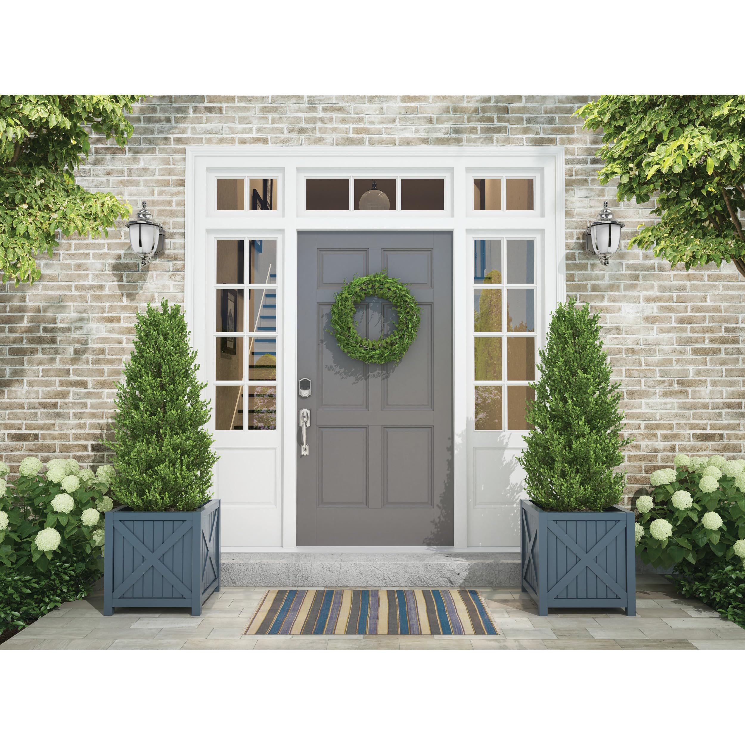 Schlage Encode Smart WiFi Deadbolt with Camelot Trim In Bright Chrome