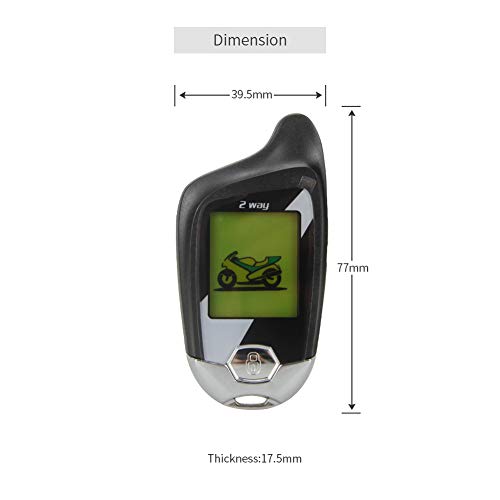 EASYGUARD EM211 2 Way Motorcycle Alarm System with Remote Start Starter Shock Sensor tilt Motion Sensor DC12V LCD Display
