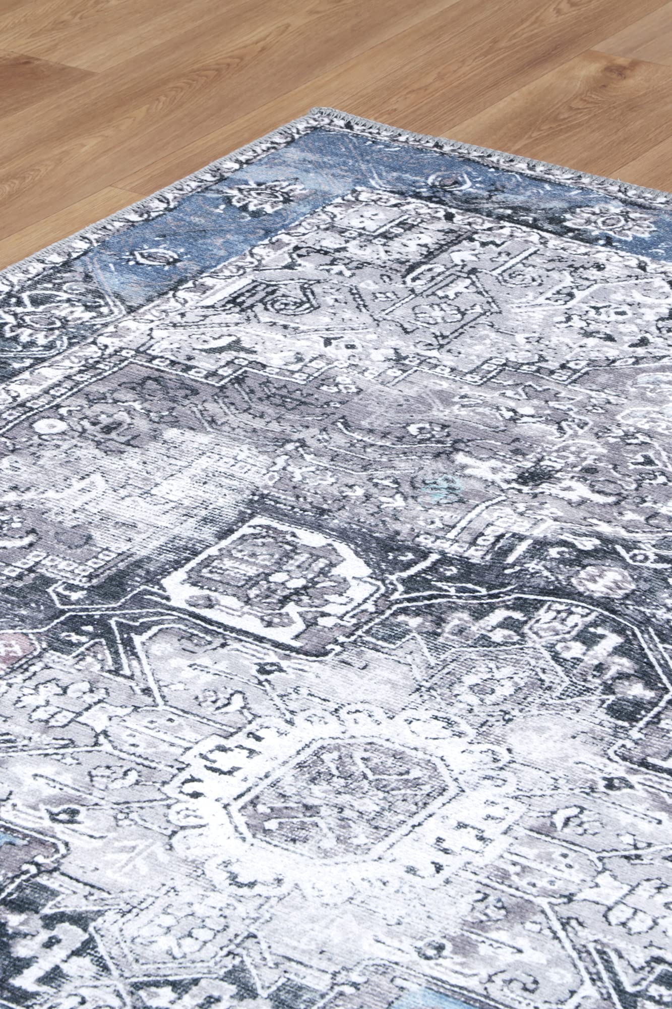 Home Culture Machine Washable Rug for Livingroom, Dining, Kitchen, Office, Non-Shedding, Low Pile, Pet Friendly Rug (8'x10')