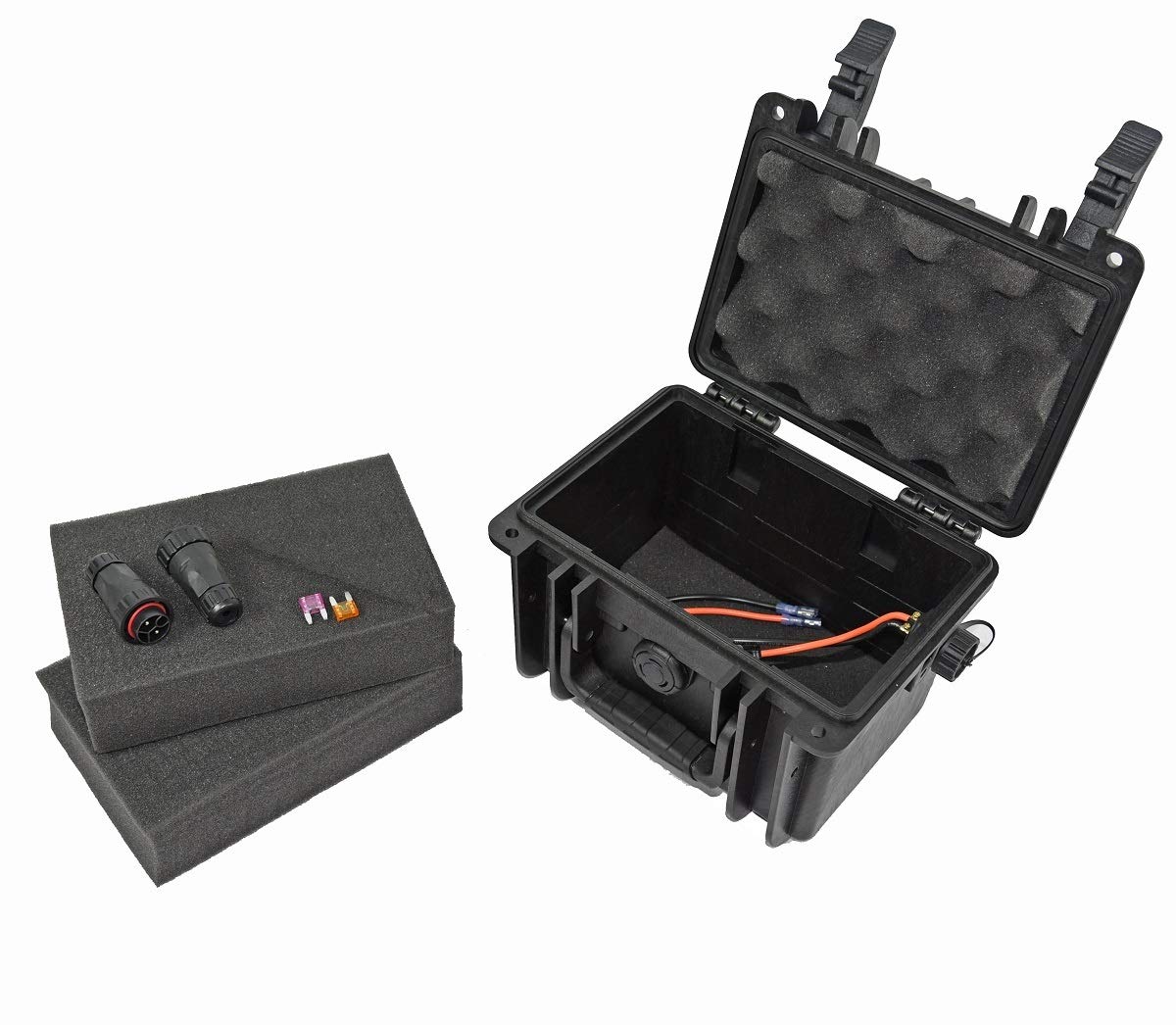 Elephant B100S2 Kayak Battery Box Waterproof Battery Enclosure for Powering GPS, Fish Finders, Led Lights, Aerator Pump (2 pin Single)