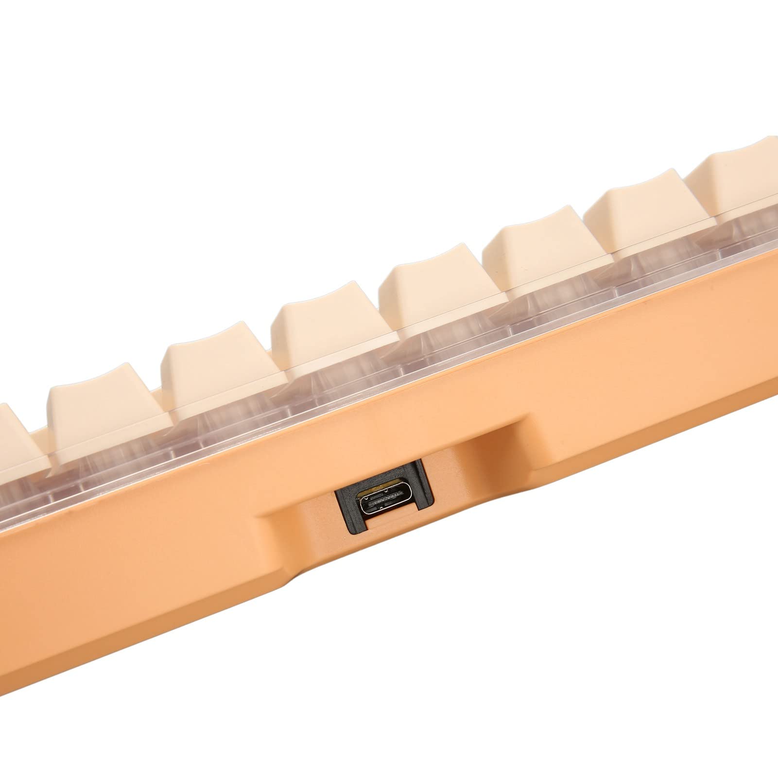 Leftwei Mechanical Keyboard Contrast Color Gaming Keyboard Suspend Hilo Keycap FN Shortcut Key Ultra Small (Orange Beige)
