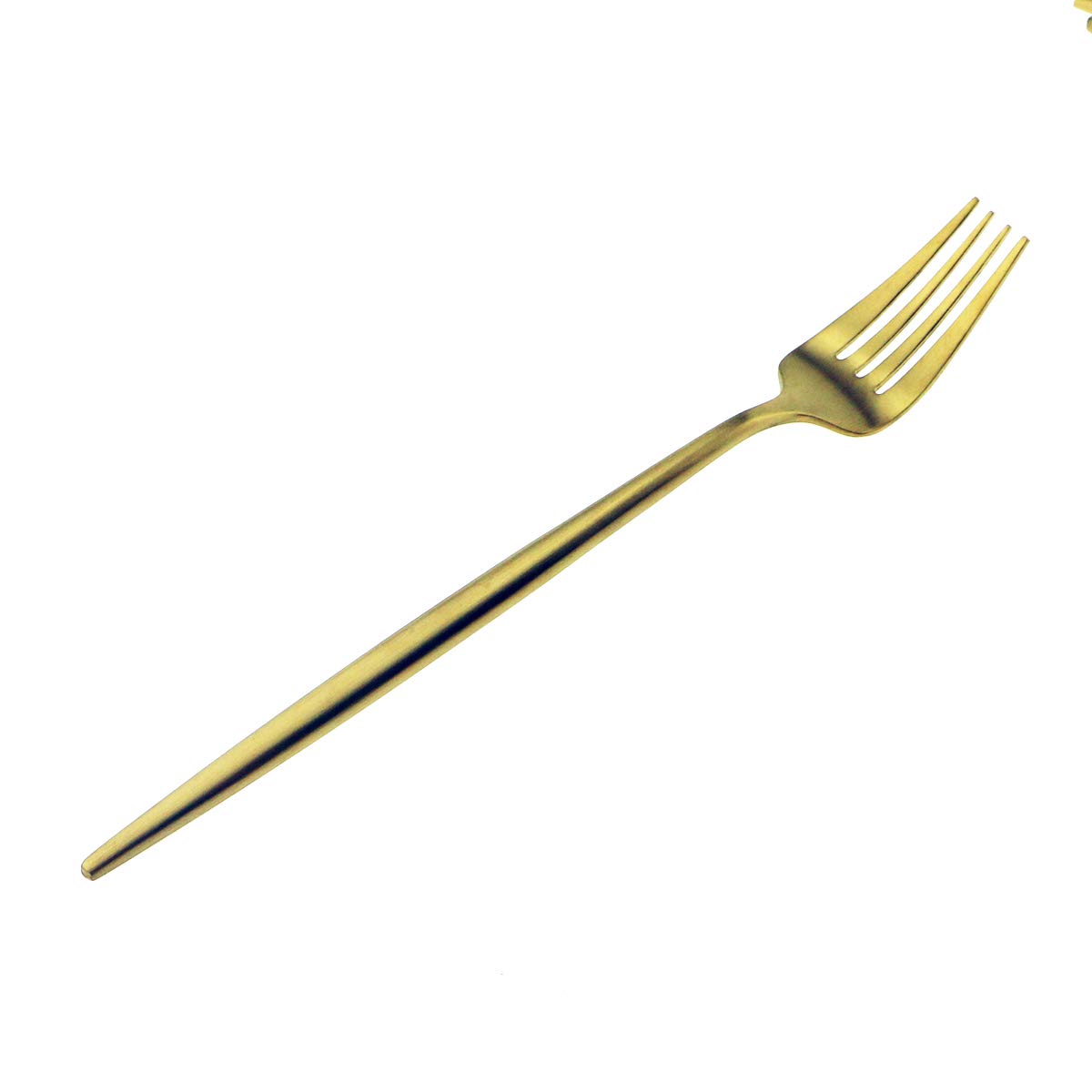 Gugrida 20-Piece 18/10 Stainless Steel Flatware Silverware, Luxury Dinnerware Set Travel Cutlery Tableware Include Knife Fork Spoon Service for 4,Healthy & Eco-Friendly Dishwasher Safe (Gold Matte)
