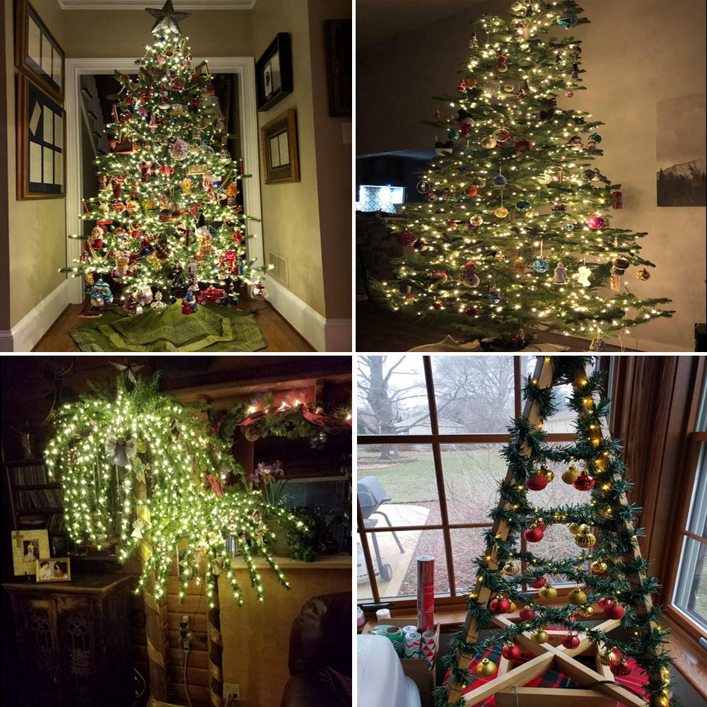 ER CHEN Battery Operated String Lights, 33ft/10m 100 LED Dimmable Fairy Lights with Remote/Timer, Waterproof Green Copper Wire Christmas Lights for Bedroom, Patio, Wedding, Party (Multicolor)