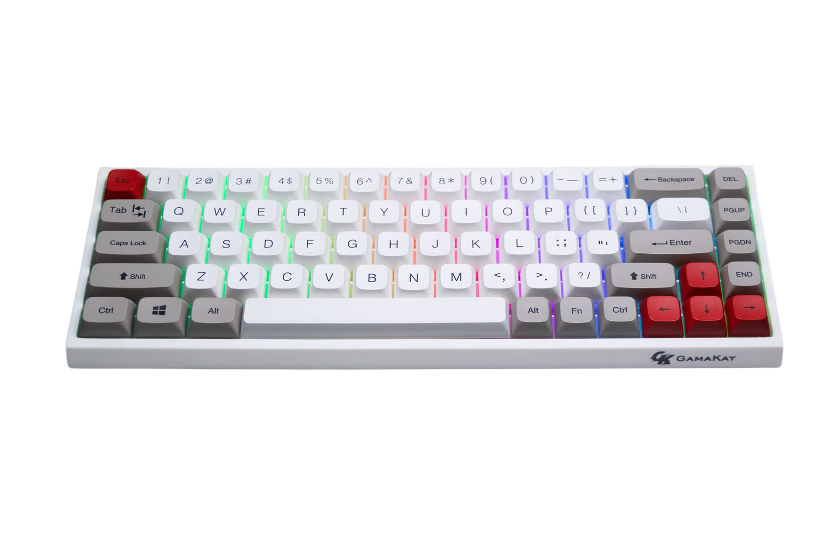 GK GAMAKAY TK68 65% RGB Mechanical Keyboard, 68 Keys Bluetooth 5.0/Type-C Wired/2.4GHz Wireless, PBT XDA Profile Keycaps Hot Swappable Custom Backlit Gaming Keyboard (Gateron Brown Switch)