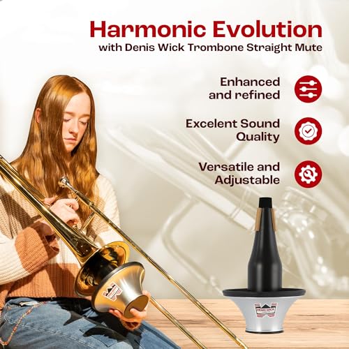 Denis Wick Adjustable Cup Mute for Bass Trombone | Accessories for Brass Instruments | Mute for Bass Trombone | Practice Cup Mute for Beginners or Experts | Trombone Mute | 11.81 x 9.45 x 9.45 inches
