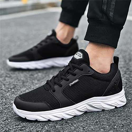 FASDNENDYS Fashion Summer and Autumn Men Shoes Mesh Breathable Flat Lightweight Casual Lace Up Mens Go Walk Max Sneaker White