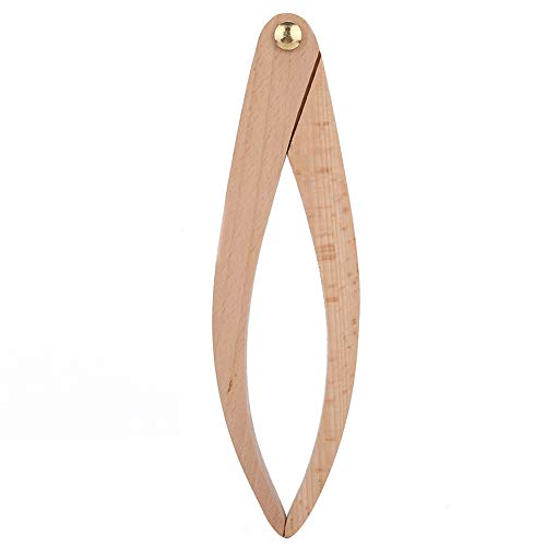 Jeanoko Solid Wood Caliper Positioning Distance Measuring Tool Wooden Pottery Tools for Ceramic Production Measurement(8-inch Wooden Caliper)