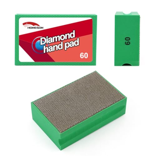 HOMESOM Diamond Hand Polishing Pads Electroplated Diamond Tools Pad For Granite MarbIe Stone Glass 60 Grit