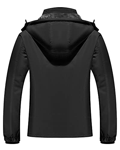 WULFUL Women’s Waterproof Snow Ski Jacket Mountain Windproof Winter Coat with detachable hood