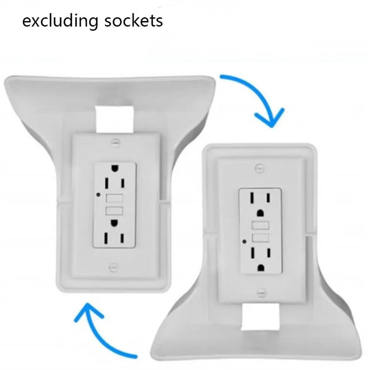 OTTECA Outlet Shelf, Wall Outlet Holder, Home Wall Shelf Organizer for Outlets, Decor outlets, Bathroom Outlet Shelves - Supports up to 10lb (White, Pack of 2)