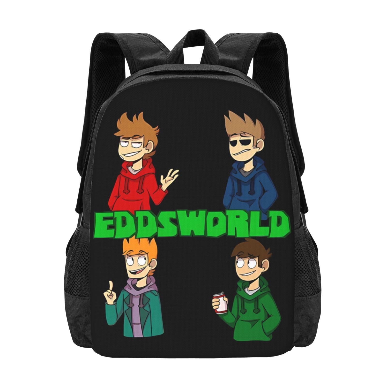 GLGFAS Eddsworld Backpack Large Capacity Leisure Travel Backpack Book Bag Outgoing Daypack 12.5x5.5x16.5 inch