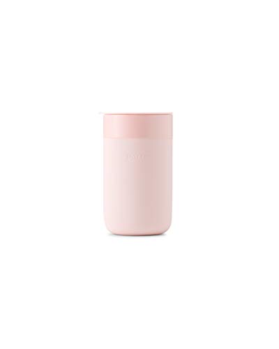 W&P Porter Ceramic Mug w/ Protective Silicone Sleeve, Blush 16 Ounces | On-the-Go | No Seal Tight | Reusable Cup for Coffee or Tea | Portable | Dishwasher Safe