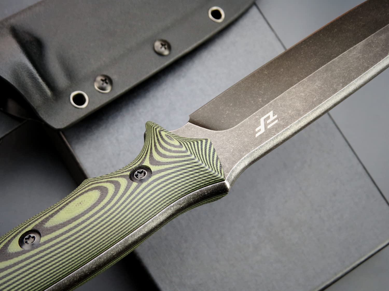 Eafengrow EF128 Fixed Blade Knife DC53 Steel Blade, Two Tone G10 Handle Full Tang Fixed Knifes Straight Knife for Working Camping Hunting Adventure Field EDC Tool Knife(Black)