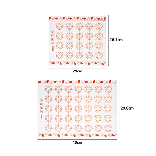 Heat-Resistant Silicone Macaron Baking Mat, Oven Non Stick Baking Tools, For Cake Tools Pastry Sheet Macaron Baking Mat(L red)