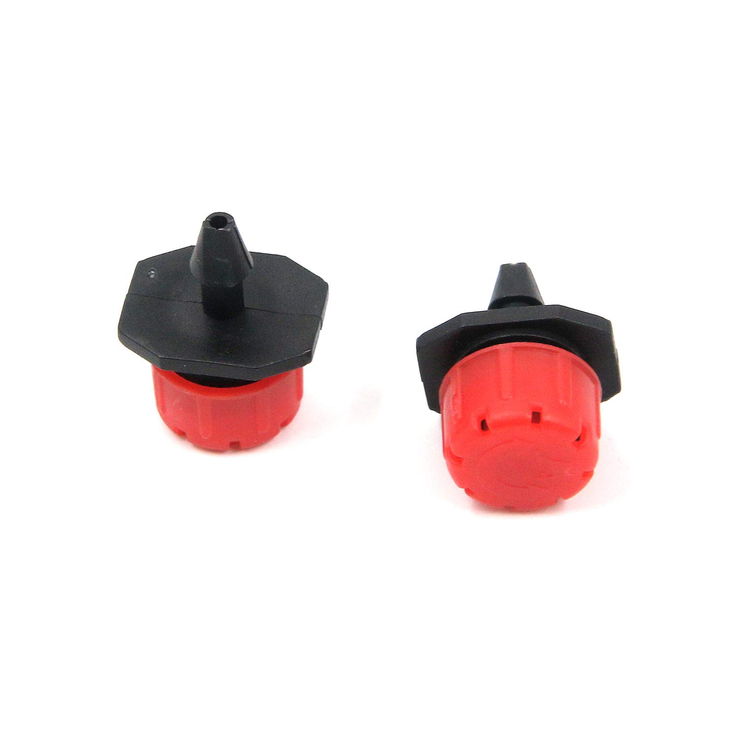 FarBoat 100pcs Irrigation Drippers Sprinklers 4/7mm Emitters Drip Adjustable 8 Holes for Watering System