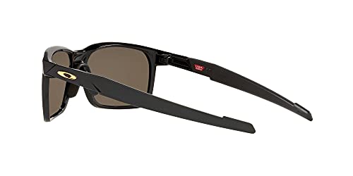 Oakley Men's OO9460 Portal X Rectangular Sunglasses, Polished Black/Prizm 24K Polarized, 59 mm