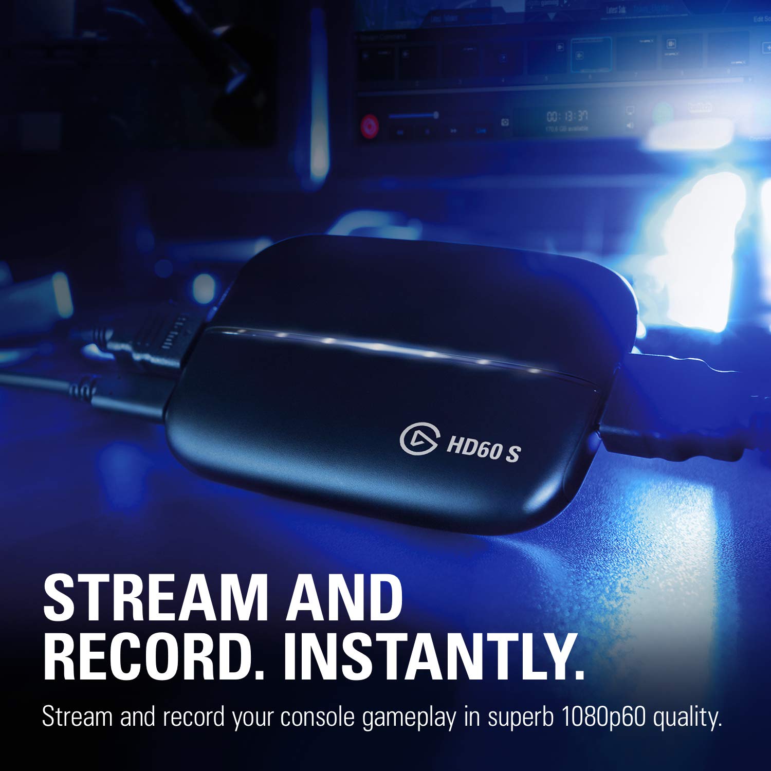 Elgato Stream Deck Mini - Live Content Creation Controller with 6 customizable LCD keys for Windows 10 and macOS 10.11 or later and Elgato Game Capture HD60 S - Stream.