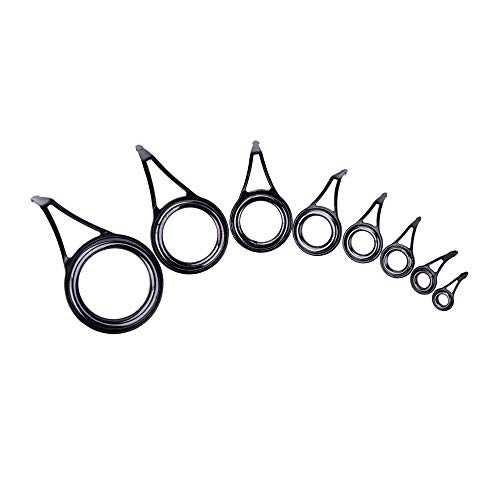 INFFIT 8 Piece Fishing Rod Guide Tip Top Ring Round Rod Repair Kit Fishing Accessories Tools