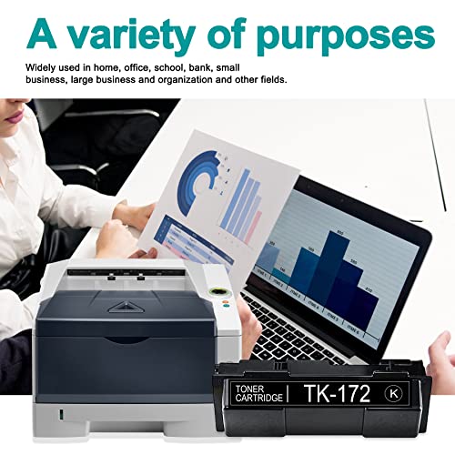ZPZZ 1 Black TK-172 TK 172 (1T02LZ0US0) Compatible Toner Cartridge Replacement for Kyocera ECOSYS P2135d P2135dn FS-1320D FS-1370DN Printer Ink Cartridge,Sold by DZYDZSWGS