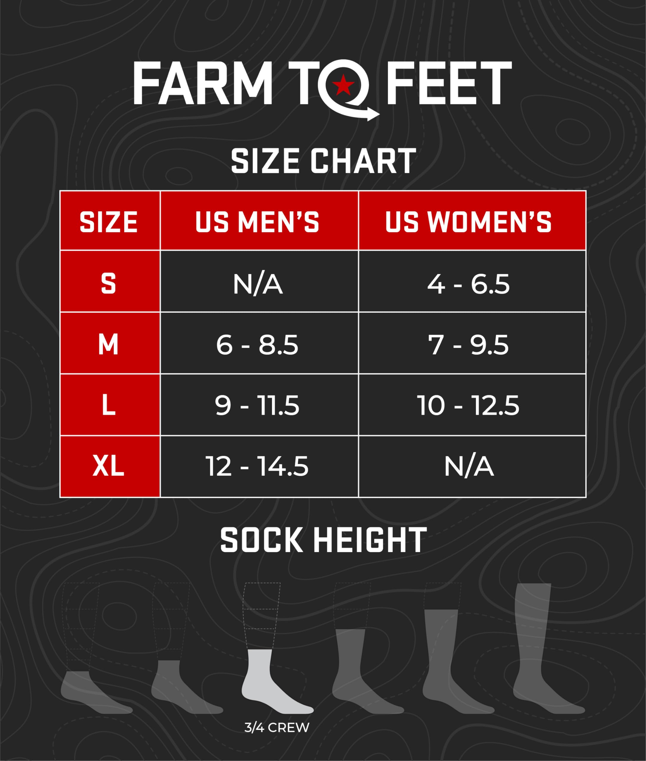 Farm to Feet Men's Damascus Lightweight Technical 3/4 Crew, Turkish Coffee/Sunflower, Large
