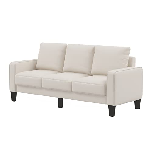 Tmosi Modern Upholstered Sofa Couch,3-Seat Couch with Removable Backrest Pillows for Small Spaces,2 Seater Sofa for Bedroom, Apartment,Living Room,Office (Polyester)