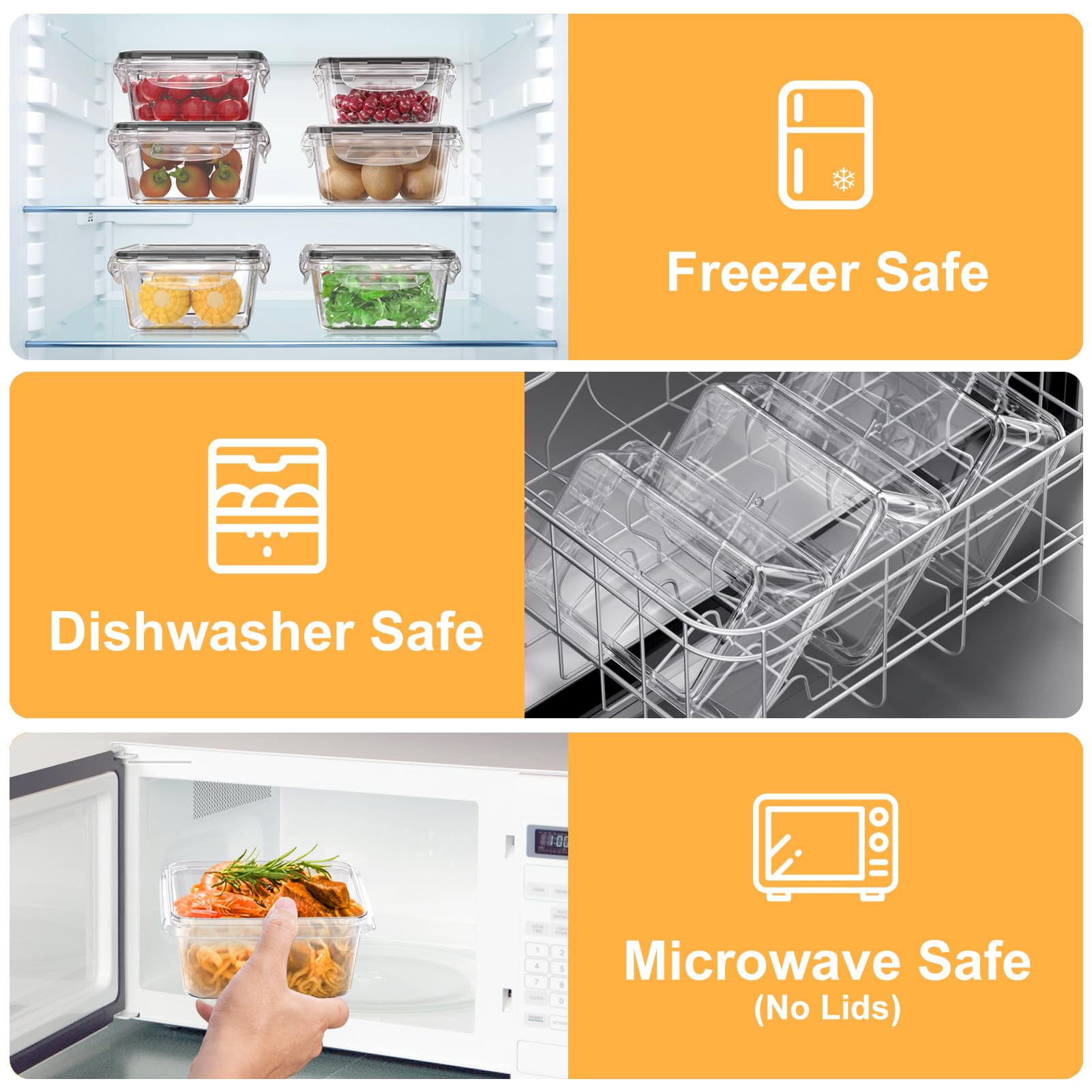 Fyrnova 34 PCS Food Storage Containers with Lids (17 Containers & 17 Airtight Lids), Leak Proof Plastic Meal Prep Container for Pantry & Kitchen Organization, BPA-Free with Labels & Marker