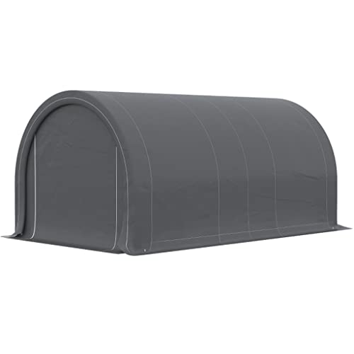 ZGJHFF 16' X 10' Carport, Heavy Duty Portable Garage/Storage Tent , Garden Tools, Outdoor Work, Gray