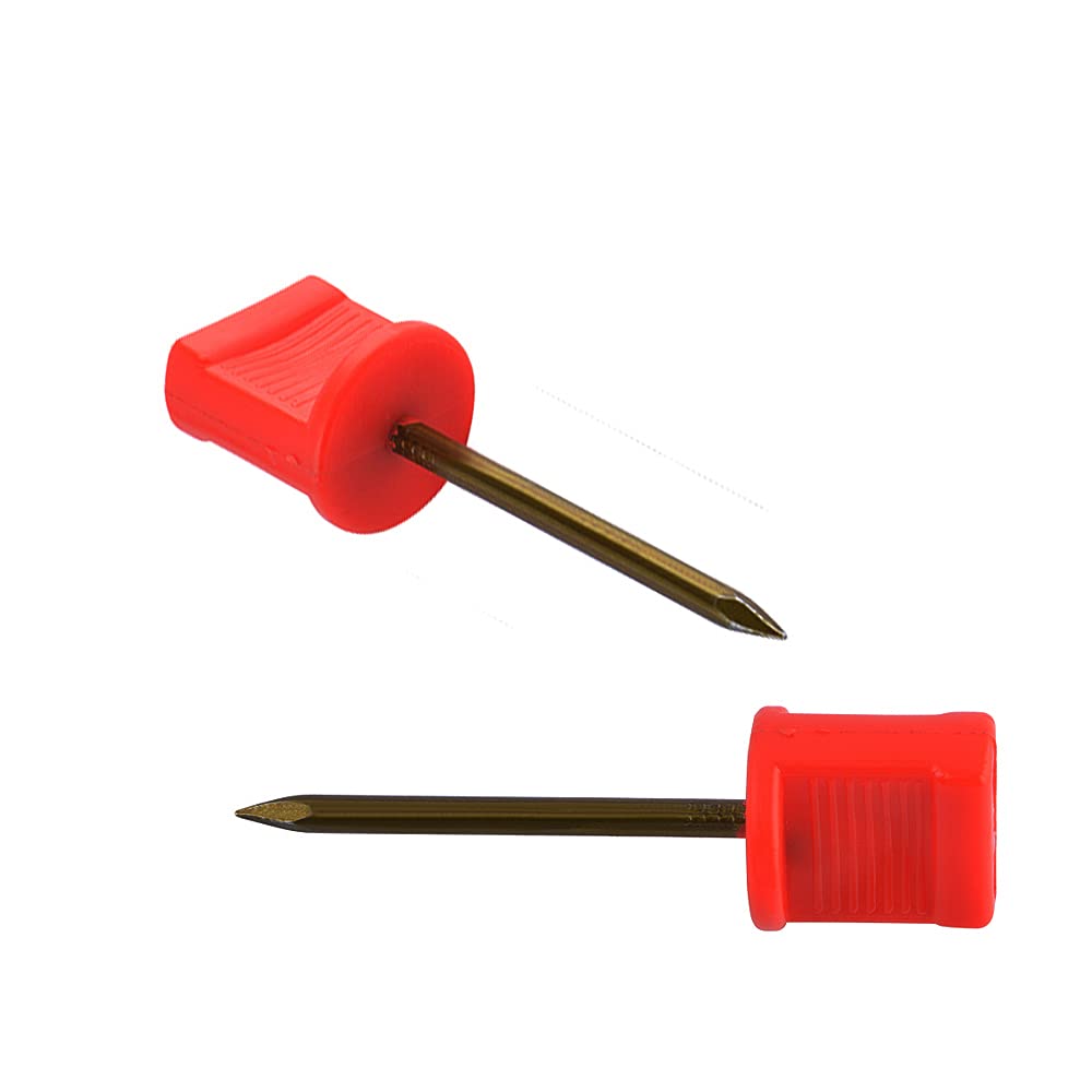 Elkrich 20pcs Archery Target Face Pins Manganese Steel Target Pins Fix Paper Face Foam Straw Targets 2.5inch (Red)