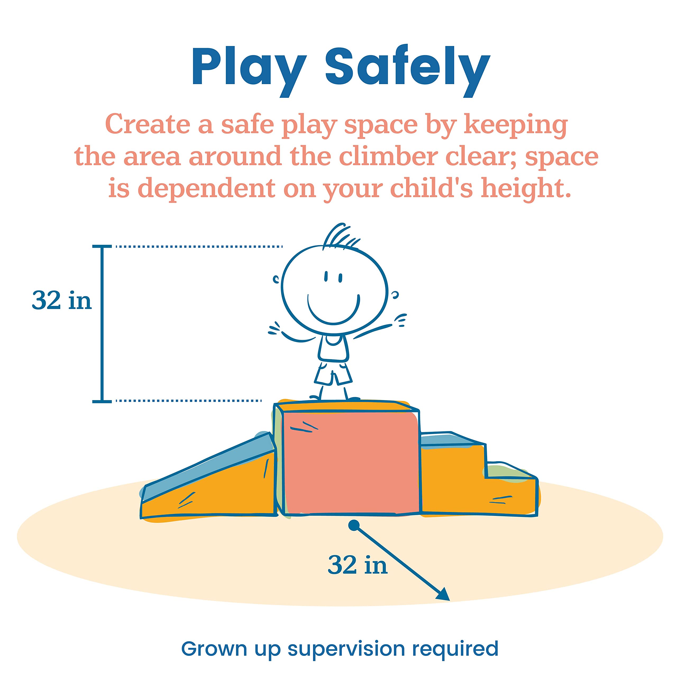 ECR4Kids SoftZone Little Me Corner Climber, Toddler Playset, Contemporary, 4-Piece