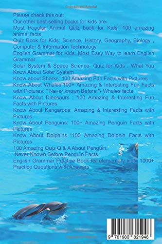 Dolphins:100 Amazing Dolphin Facts with Pictures: Never known before Dolphin Facts (Kid's Book Series -24)