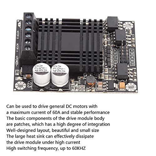 Motor Driver Module, Motor Control Driver Module Double Channel Stable for Car Competition