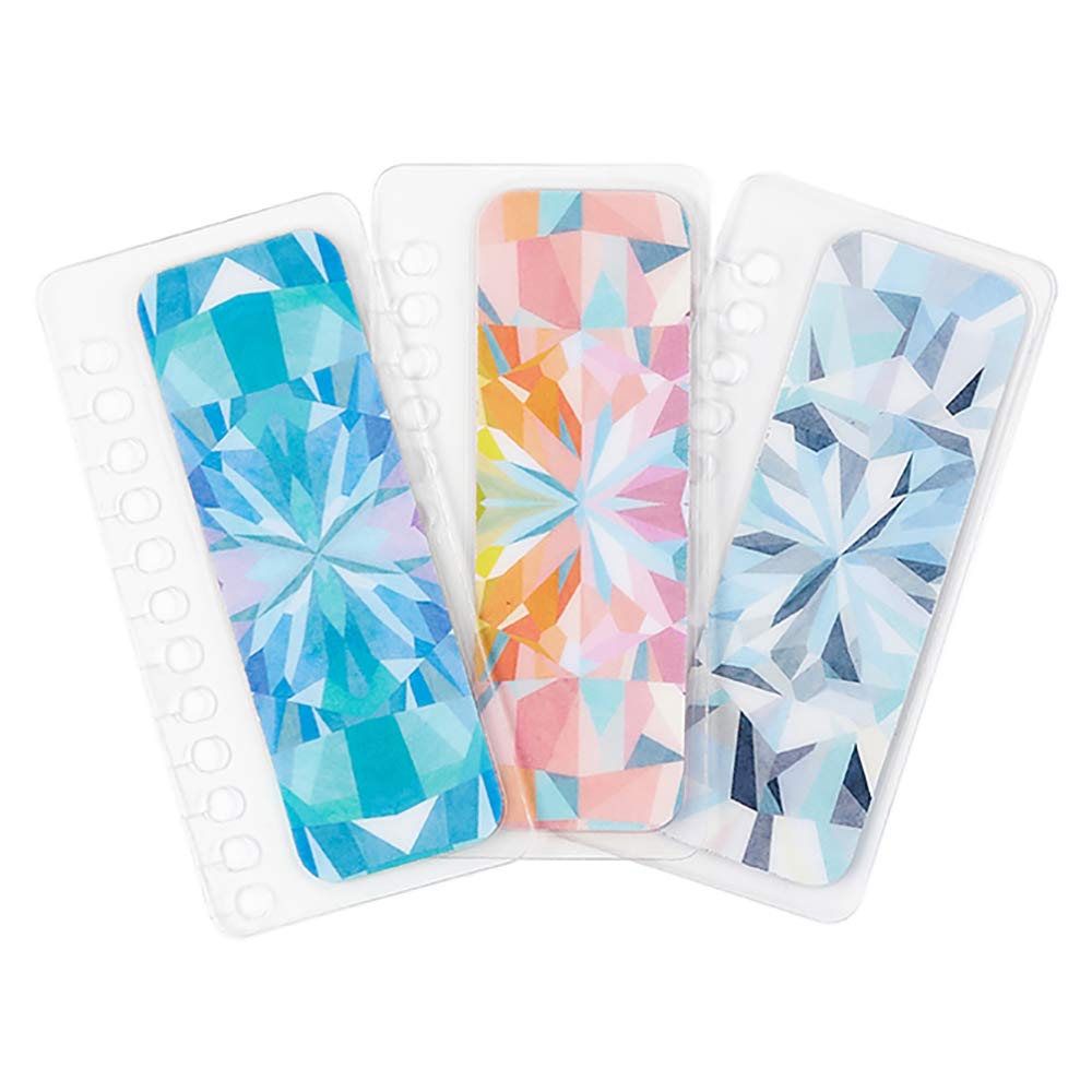 Erin Condren Designer Accessories Snap - in Mini Bookmarks Trio for Erin Condren Planners - Kaleidoscope Design Theme. Compatible with Spiral Notebooks, Planners, or Agendas
