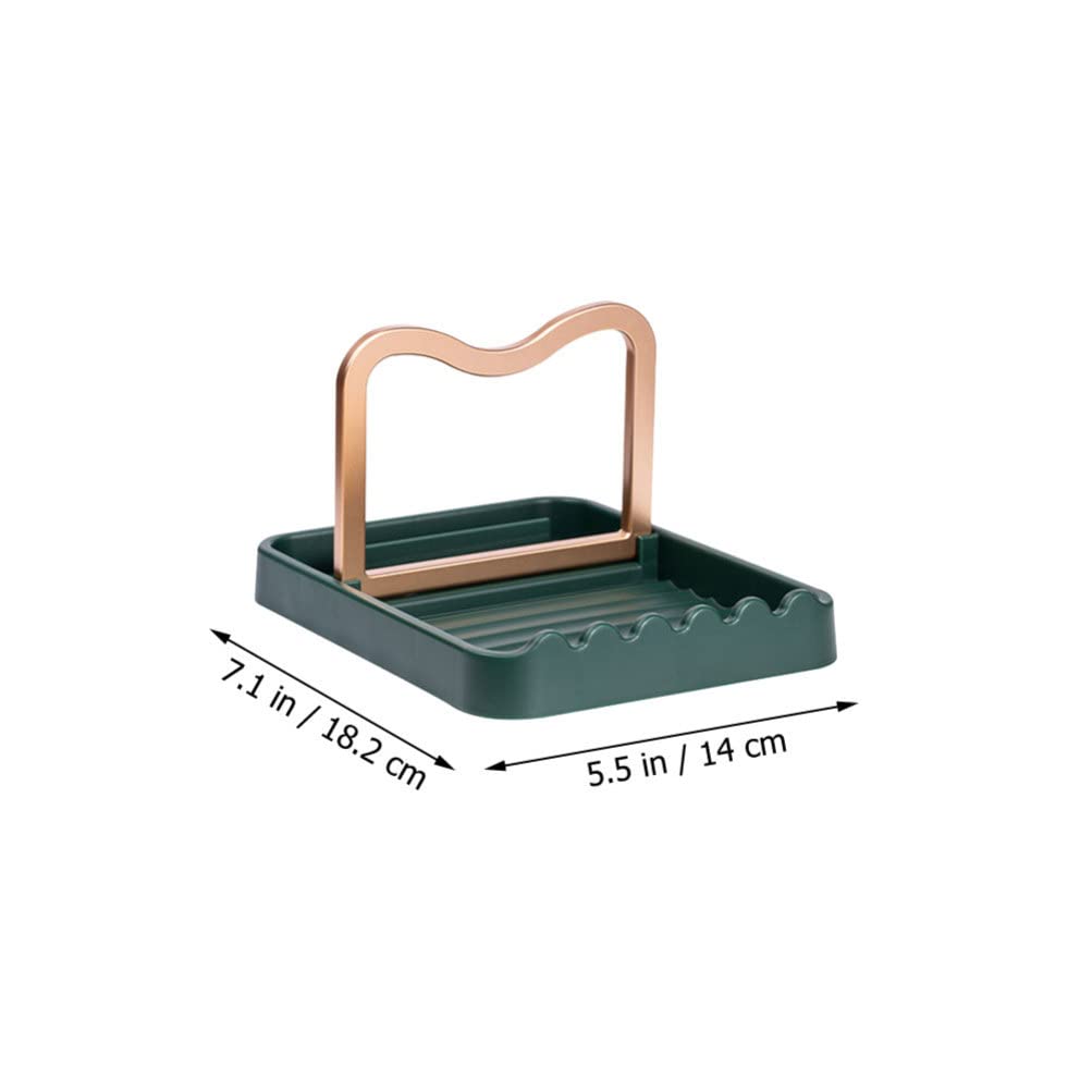 HEMOTON 2pcs Collapsible Shelf Pot Lid Storage Stand Collapsible Shovel Pot Cover Holder Cooking Spoon Holder Airtight Milk Bottle Ladle Holder Plastic Storage Rack Household