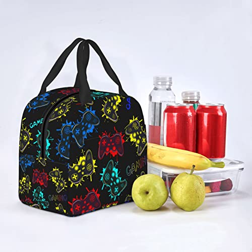 Hellokugou Lunch Bag For Kids Witch Hat Broom Owl Reusable Lunch Box Portable Handbag Box Travel Beach Picnic