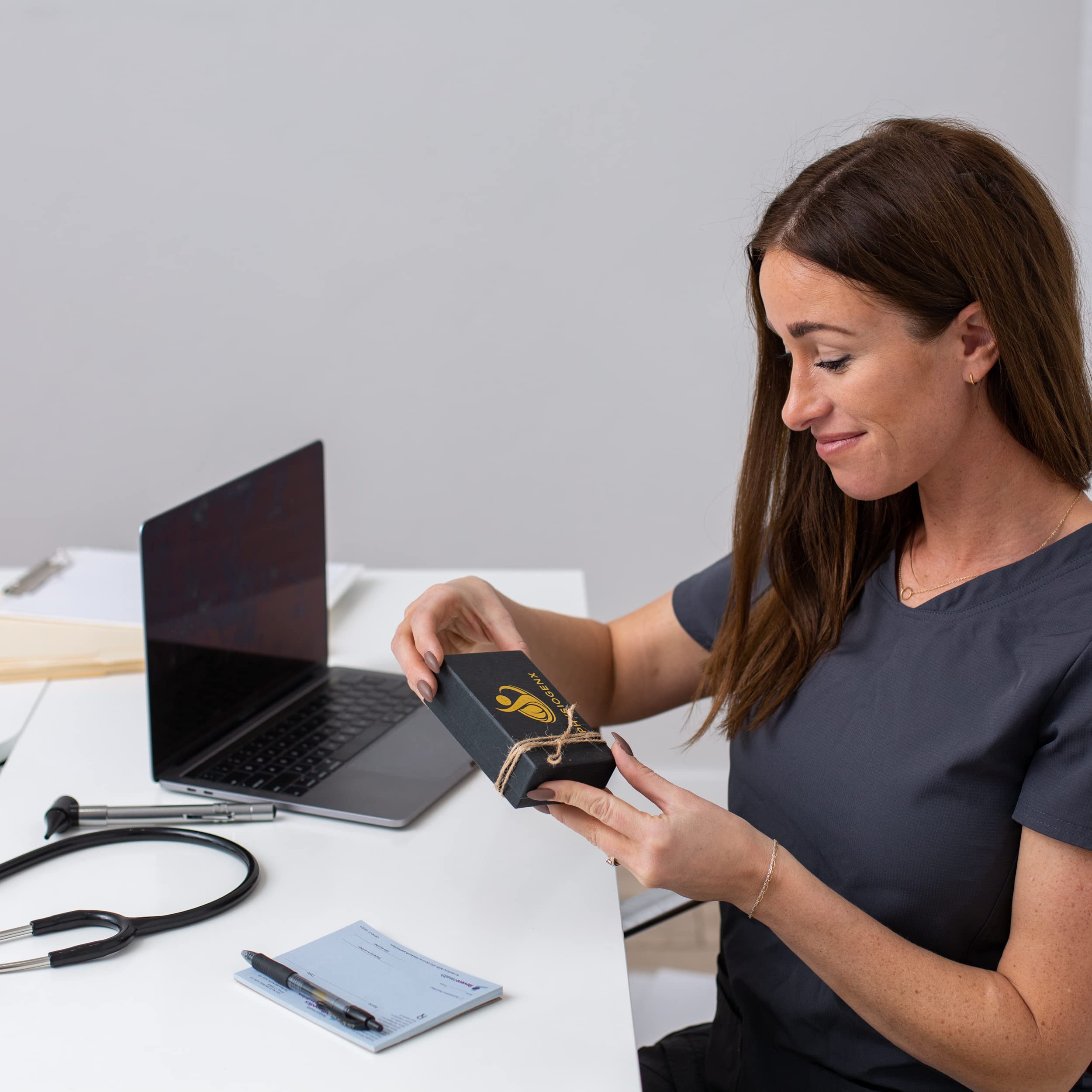 Stethoscope Holder Hip Clip With Upgraded Secure Magnetic Closure - Our Hygienic Stethoscope Clip is Designed to Hold All Brands & Styles - Includes Replacement Stethoscope Ear Tips (Obsidian Black)