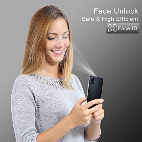 Xgody V40 Unlocked Cell Phones, 6.1 Inch 4G Smartphones, Android 10.0 OS with Free Dual SIM Quad Core, Dual 5MP Camera, 3000 mAh Battery, Face Unlocking (Black)