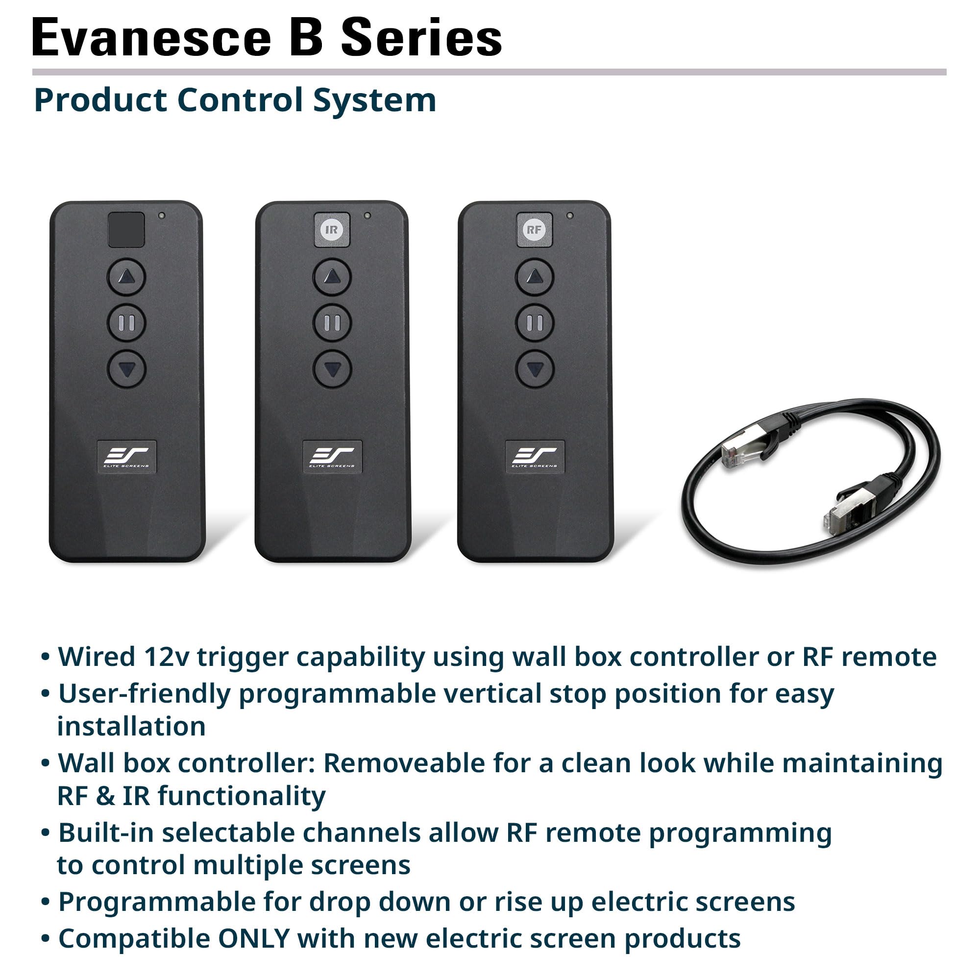 Elite Screens Evanesce B, 100-INCH 16:9 Extra 12" Drop, Recessed in-Ceiling Electric Projector Screen, 8k/4K Ultra HD Ready Fiberglass Reinforced Projection, EB100HW3-E12